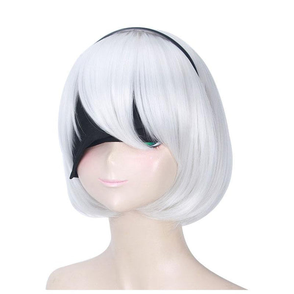 Nier: Automata 2B Cosplay Wig - YoRHa No.2 Type B Silver Wig – Cosplay Plan