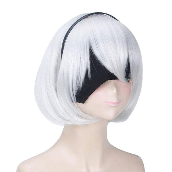 Nier: Automata 2B Cosplay Wig - YoRHa No.2 Type B Silver Wig – Cosplay Plan