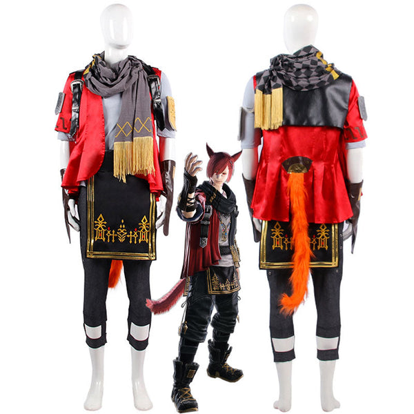Get Ready for Endwalker: G’raha Tia Red Cat Cosplay Costume – Cosplay Plan