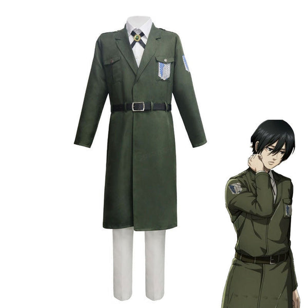 Anime Attack on Titan Mikasa Ackerman Cosplay Costume Set – Cosplay Plan